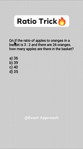 3.5K views · 89 reactions | Ratio math simple Shortcuts樂 | Math Tricks #math #trick #reels | Exam Approach | Facebook