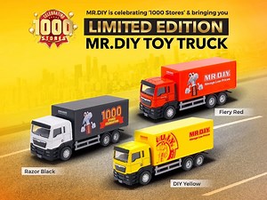 8K views · 140 reactions | WOW!! To celebrate MR.DIY 1000th stores in Asia, we are releasing the first-ever limited-edition MR.DIY diecast toy truck. Each MR.DIY Toy Truck has its own distinctive color and design. With every purchase of RM30 and above, you can get it at RM3 ONLY! Collect all the toy trucks now while stocks last #mrdiy #alwayslowprices #mrdiy1000 #mrdiytoytruck #diecasttoytruck | MR DIY | Facebook