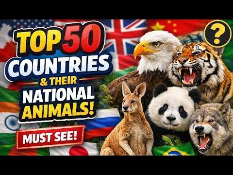 Top 50 Countries & Their National Animals 2026
