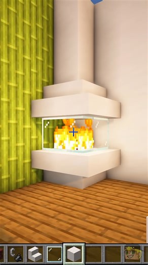 How to build a simple fireplace in Minecraft