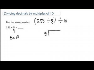 Dividing decimals by multiples of 10
