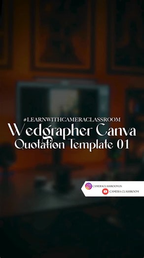 Camera Classroom on Instagram: "Wedgrapher Canva Quotations Template specially designed for wedding photographers & cinematographers. Yeh ready-made quotation design aapko help karega professional pricing & services present karne ke liye, taaki clients pehle hi glimpse me trust kar le🤝 ✨ Customizable in Canva ✨ Elegant & Modern Design ✨ Ready-to-Use Ab apni photography services ko ek premium touch do. Clients ke saamne quotation ban jayega aapka first impression! 📌 Interested? Comment “TEMPLAT
