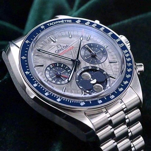 FSOT: 2025 Omega Speedmaster Moonphase Meteorite Grey...