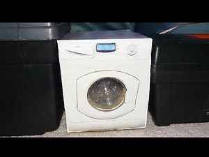 Cardboard Hotpoint toy washing machine unbalanced spins