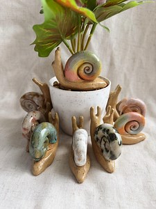 Ceramic Snails - Ring Holders, Plant Accessories, Knickknacks - Etsy