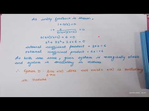 Control System- solved example Gate Question 13 of ECE 2004