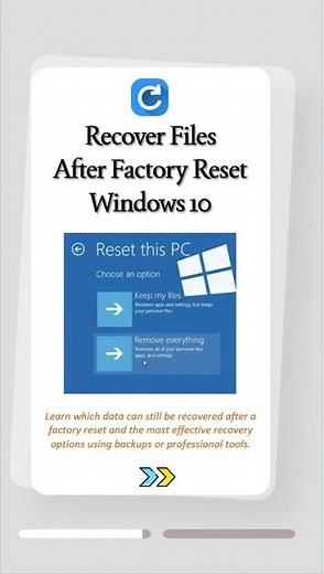 ⚙️ Reset Windows 10 & Lost Files? How to Recover Them FAST!#windows10 #factoryreset