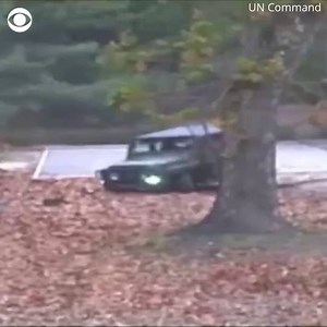 Dramatic video shows a North Korean defector narrowly escape into South Korean territory as his fellow soldiers shoot at him at least 40 times. http://sanfrancisco.cbslocal.com/2017/11/22/video-north-korean-soldier-makes-dramatic-dash-for-freedom/ | KPIX CBS San Francisco Bay Area