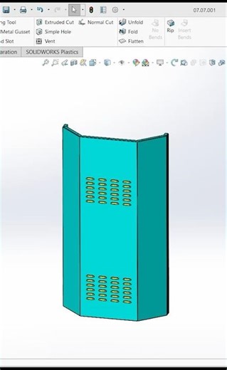 Bent Sheet Metal with Vent Slots 👀