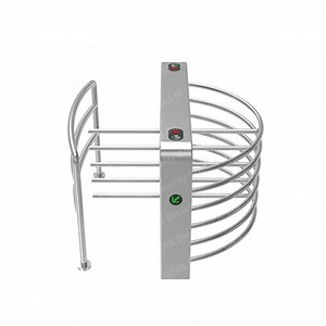 [Hot Item] Business Hall SS304 Hand Push Button Rotary Turnstile Direction Arrow Half Height Barrier
