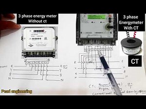 3 phase energymeter connection | 3 phase KWH meter connection | energymeter connection with CT |