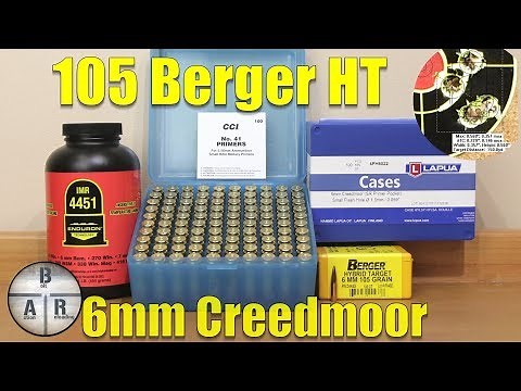 6mm Creedmoor - 105 Berger with IMR 4451 test with Ruger Precision Rifle