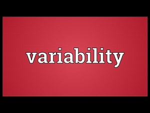 Variability Meaning