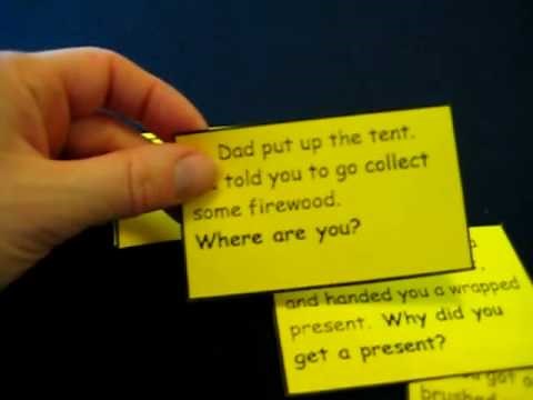 Grade 1 - Language Arts, Reading comprehension game: Read sentences and answer questions.