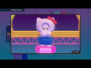 Hello Kitty Fall Guys emotes and celebrations showcase 4K PC