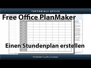 Create a timetable/daily schedule with Free Office Planmaker / Download