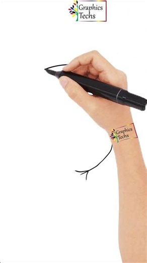 Digital Cartoon Draw on Whiteboard Magic! 📝✨ #WhiteboardArt #graphicstechs #digitalart