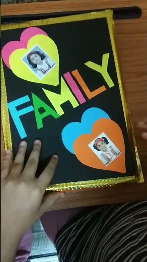 lavanya made family collage❤😊🥰 school project class 2