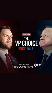 10K views · 129 reactions | Tonight, FRONTLINE investigates the lives and views of Sen. JD Vance and Gov. Tim Walz as they run for vice president. In a historic election, those who know the candidates best reveal the influences and ideas they would bring to the White House. Watch "The VP Choice: Vance vs. Walz" on PBS. | FRONTLINE | PBS | Facebook