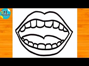 How to draw Teeth | Drawing Teeth | Teeth Drawing Easy Step By Step