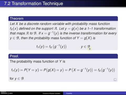 Transformation technique for discrete random variables