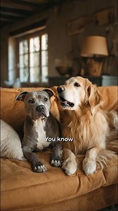 we’re bros for life… swear! 🐶🐾 do your dogs play dead when they get caught? #chuckandbarry #goldenretrievers #staffy #wearegoodpets | We are good pets