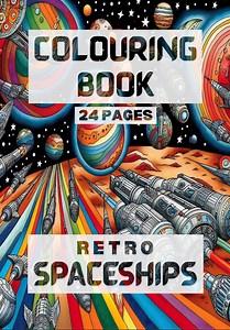 Retro Spaceship Colouring Book - 24 Pages of Vintage Space Adventures for Kids & Adults - Etsy Australia
