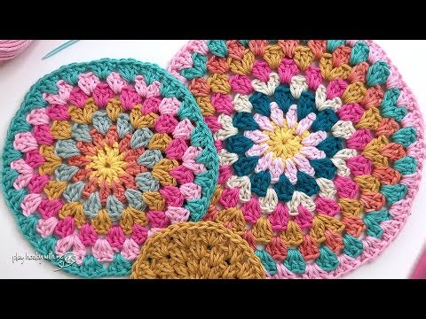 Crochet a Perfectly Flat Granny Circle | 2-Round Repeat 🤩