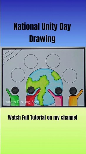 National Unity Day Poster Drawing | Rashtriya Ekta Diwas Drawing | National Integration Day Drawing