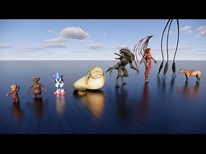 Movie aliens size comparison