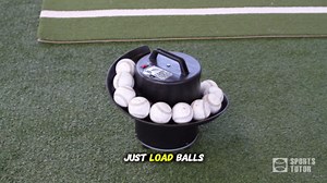 Sports Tutor Easy Toss - Portable Soft Toss Machine. No adjustments Necessary. Just Load Balls and Turn it on. Internal Rechargeable Battery Lasts up to 8 Hours