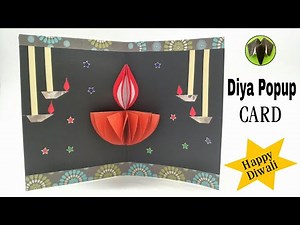 Diya | Lamp Popup Card for Diwali - DIY | Tutorial by Paper Folds - 805