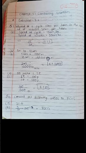 Class 8th Maths CHAPTER-7: Comparing quantities Exercise 7.1 (New book) NCERT SOLUTIONS