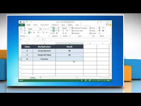 How to Multiply in Excel 2013, Excel Multiplication Cells