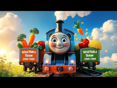 Vegetable Train Song 🚂 Choo Choo | Learning Vegetables for Kids & Toddlers