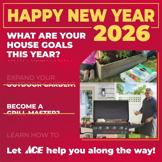 Tell us your house goals for the year! Big or small, Ace is here to help you ace the projects that matter most. https://westlakehardware.com/store-locator/ | Great Lakes Ace Hardware