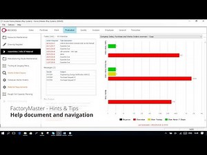 How to access 'how to documents' and how to use control key navigation in Access FactoryMaster MRP