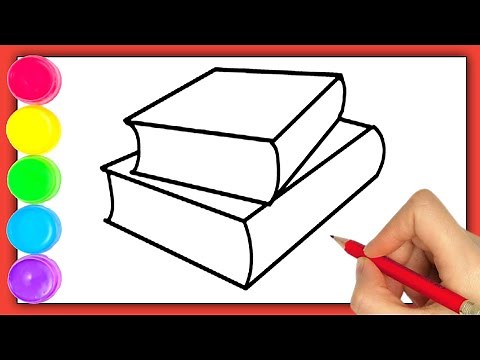 HOW TO DRAW BOOK EASY STEP BY STEP FOR KIDS || BOOK DRAWING AND PAINTING