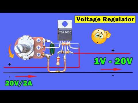 Make Adjustable Voltage Regulator Circuit using TDA2030