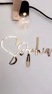 649K views · 3.2K reactions | Our newest Arlo & Co SCRIPT NAME PLAQUE.  Seen here in Gold Mirror - and available online now, in a variety of materials, with any personalised name or word you choose. Our favourite this week and the perfect little gift for your little loved one's wall or door.  Personalise yours here: https://www.arloandco.com.au/products/script-name-plaque | ARLO & CO | Facebook