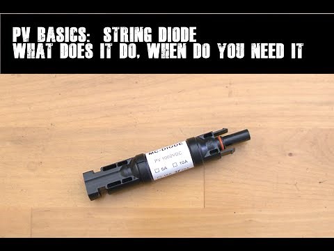 PV Basics: String Diode. What does it do, when to use?