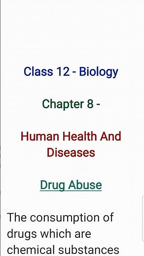 What is Drug Abuse? Class 12 Biology Chapter 8