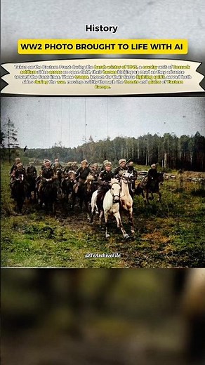 WW2 Photo Brought to Life: “Cossack Cavalry on the Eastern Front – Rare WWII Footage 1943” #ww2
