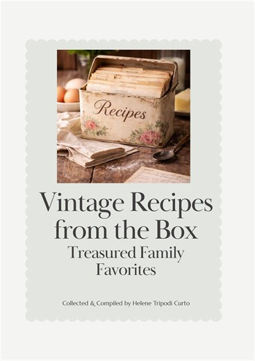 Vintage Family Recipes Cookbook | Old-fashioned Comfort Food (PDF Pattern) - Etsy
