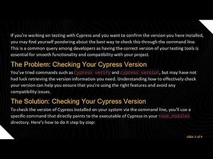 How to Easily Check the Cypress Version Installed via Command Line