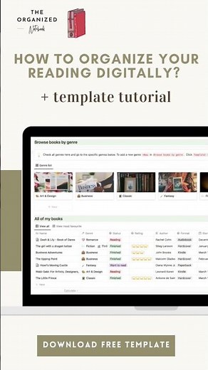 Try our free Notion book library template! 📚 #shorts #notion #notiontemplate