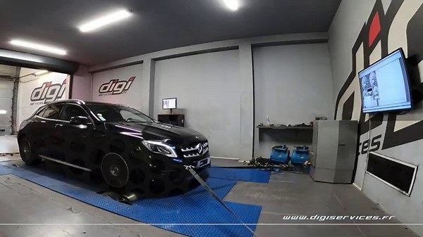 Mercedes GLA 220D 177cv AUTO Reprogrammation Moteur @ 206cv Digiservices Paris 77 Dyno
