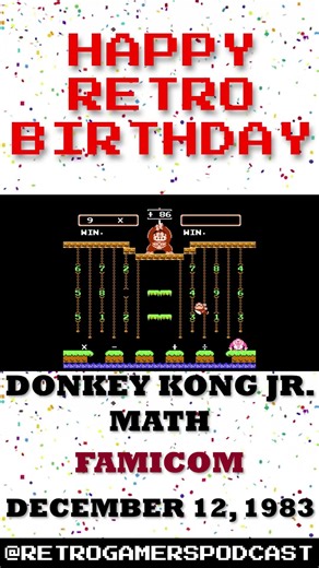 Happy Birthday to Donkey Kong Jr. Math on the Nintendo Famicom!