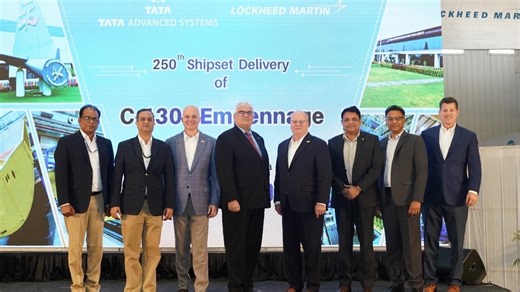 Lockheed Martin, Tata deliver 250th made-in-India C-130J Super Hercules tail
