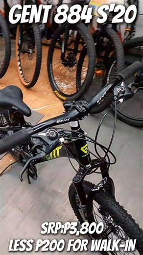 GENT 884 S'20 SRP:₱3,800 w/freebies WALK-IN:₱3,600 discounted SPECS: ✓STEEL FRAME ✓ALLOY STEM ✓STEEL HANDLE BAR ✓MECHANICAL DISC BRAKE ✓YON HENY SHIFTER (3x7s) ✓GENT SOFT SADDLE ✓QR SEAT CLAMP ✓SEALED BEARING ✓3by CRANK ✓YON HENY (RD/FD) ✓20x2.35 VISIT US 👇👇👇 📍 BUDGET BIKES TAGAYTAY Address: 55 Buho Silang/Tagaytay Emilio Aguinaldo Highway Cavite ✅ Waze or Google Maps 👉Budget Bikes Tagaytay ✅ Hotline: (046) 430 3120 ✅ Globe: 0967-048-1324 (No text, Call only / 9:00 am to 6:00 pm only) ⌚ OPE
